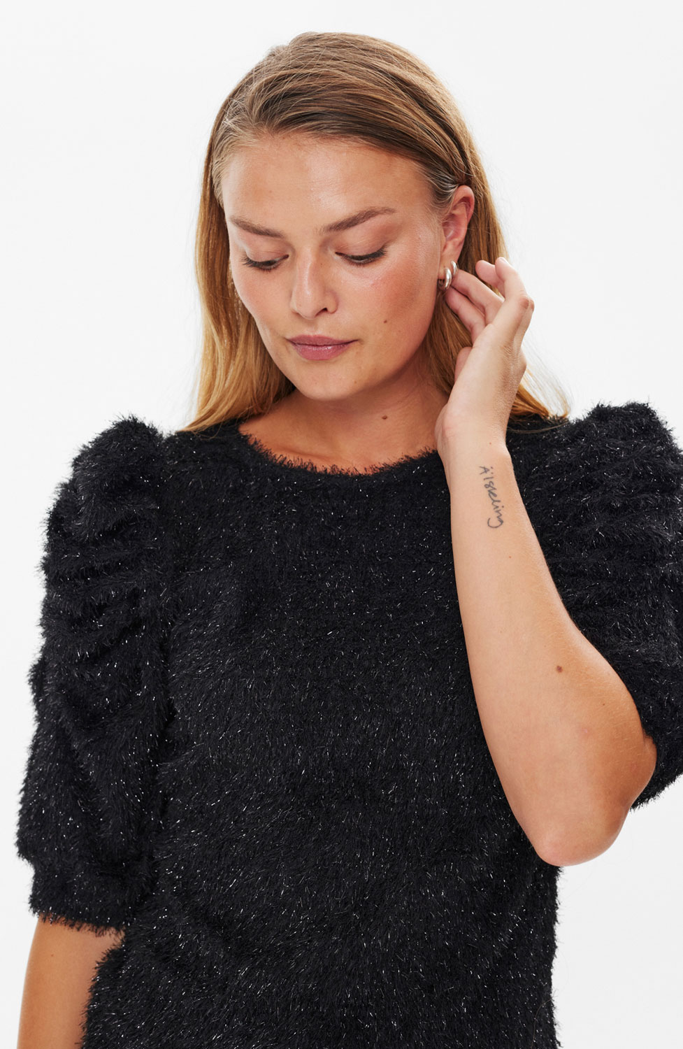 Jumper Molurex svart med glitter - Jacobssons