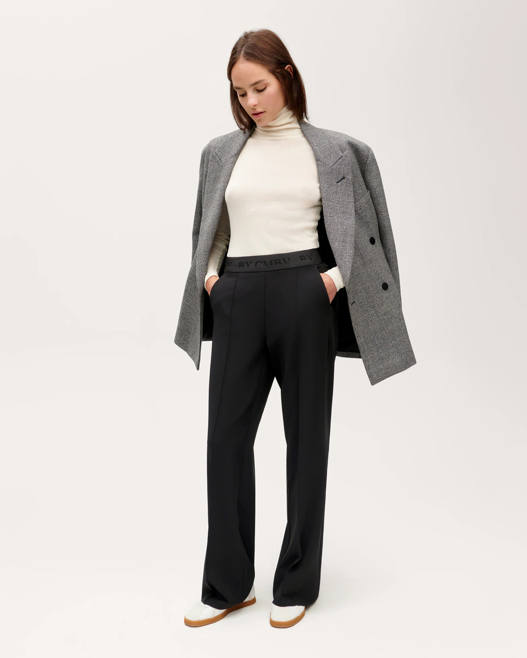 Byxa Ava vida ben lång svart - Jacobssons