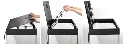 Aquael - Optiset 240 Akvarium med möbel & belysning - Svart - Akvariumkungen.se