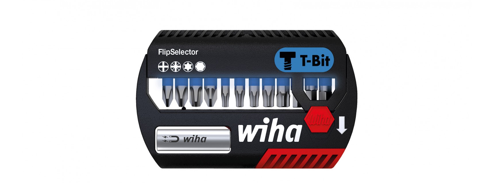 Bitsats FlipSelector T-bits 25 mm - blandat 13 delar 1/4" - Multibutiken