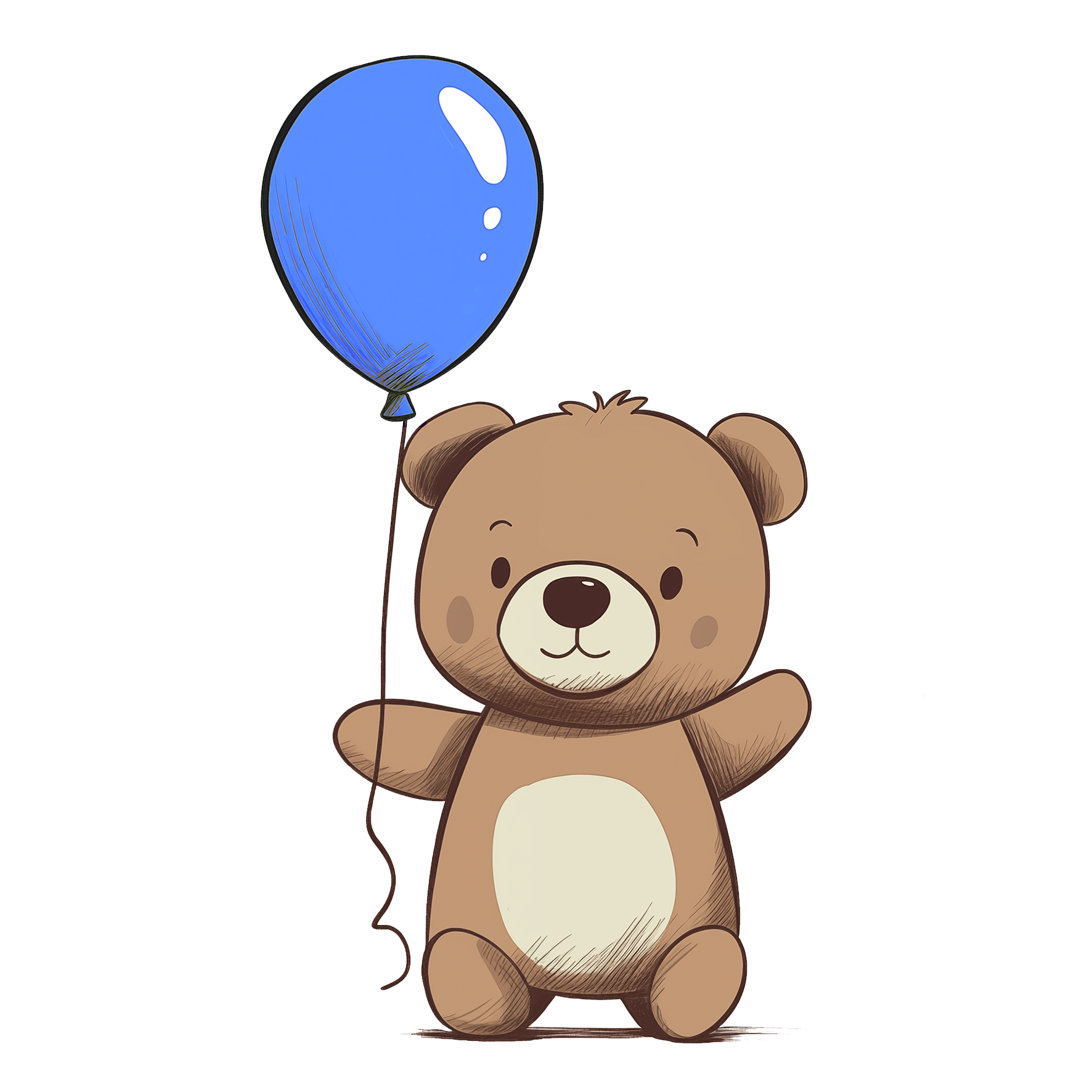 Blue Teddy - Mini Poster - Crooked Arts
