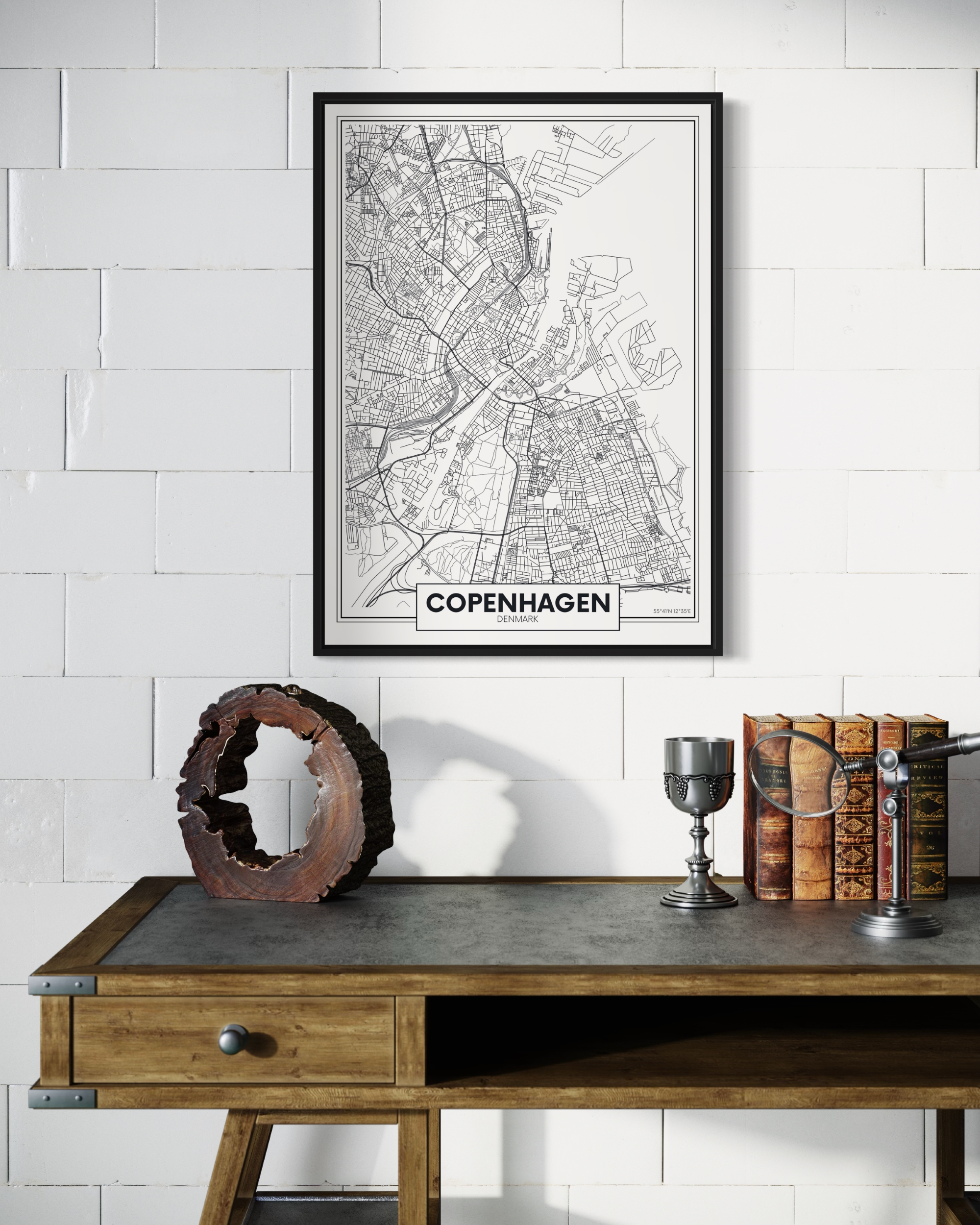 City Copenhagen - Poster - Crooked Arts
