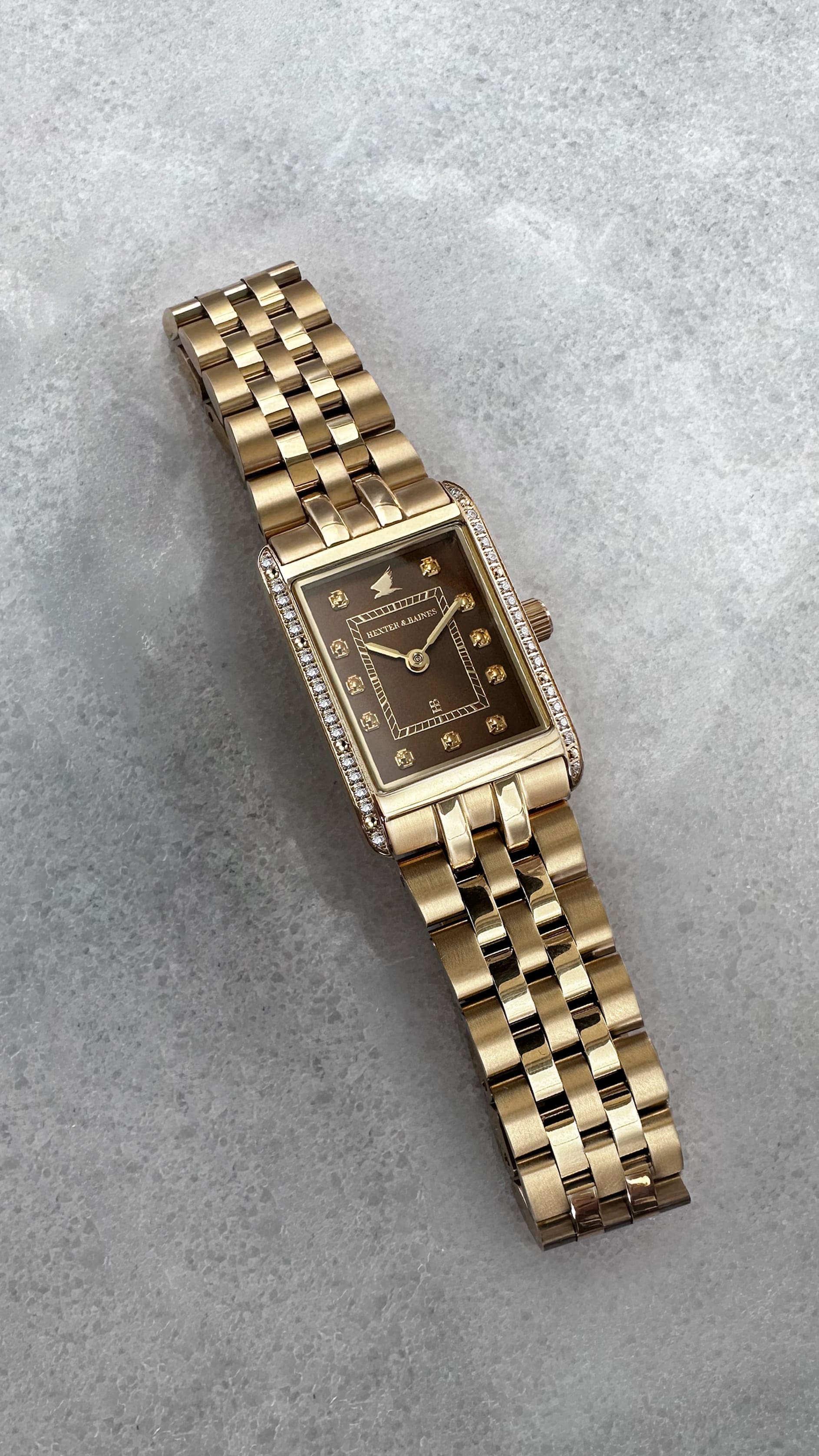 H&B Gala Pavé, Gold & Brown - Hexter & Baines