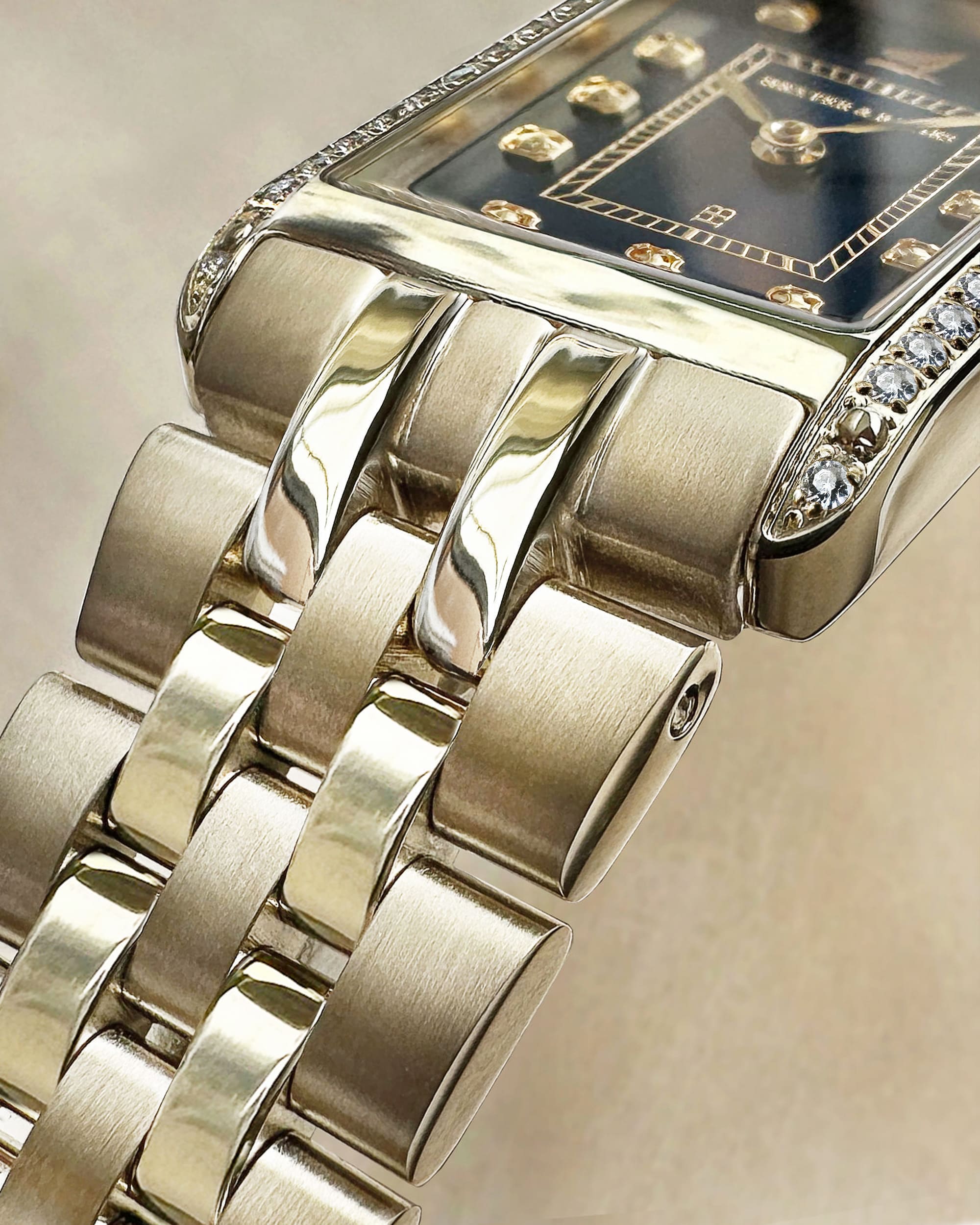 H&B Gala Pavé, Gold & Navy Blue - Hexter & Baines