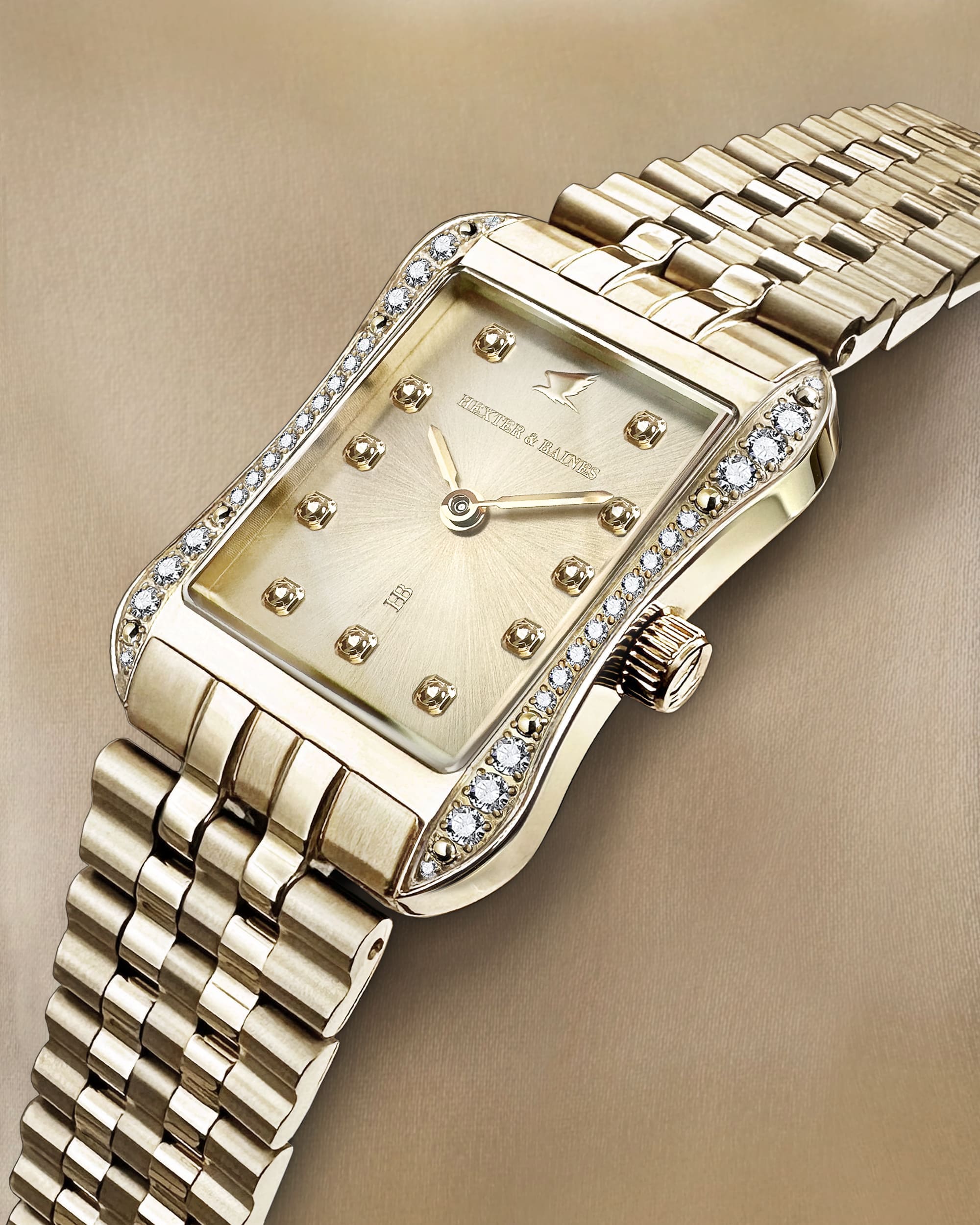 H&B Cronvas Pavé, Gold Sunray - Hexter & Baines - US