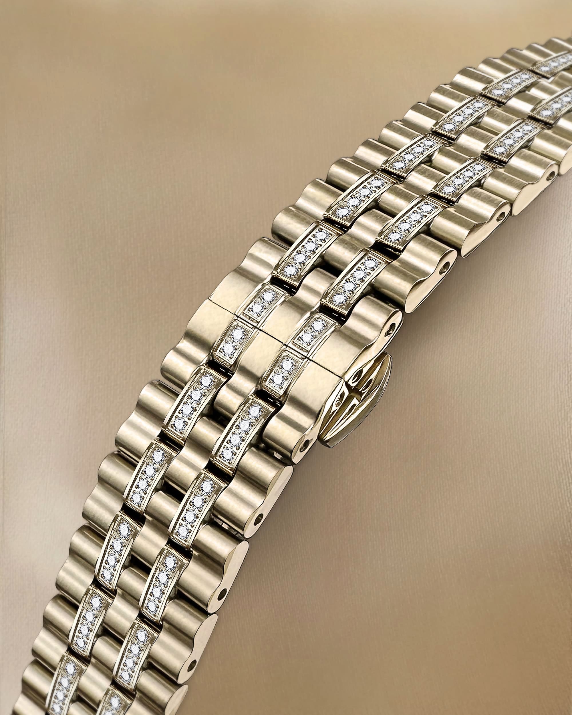 H&B Cronvas Duo Pavé, Gold & Pearl - Hexter & Baines