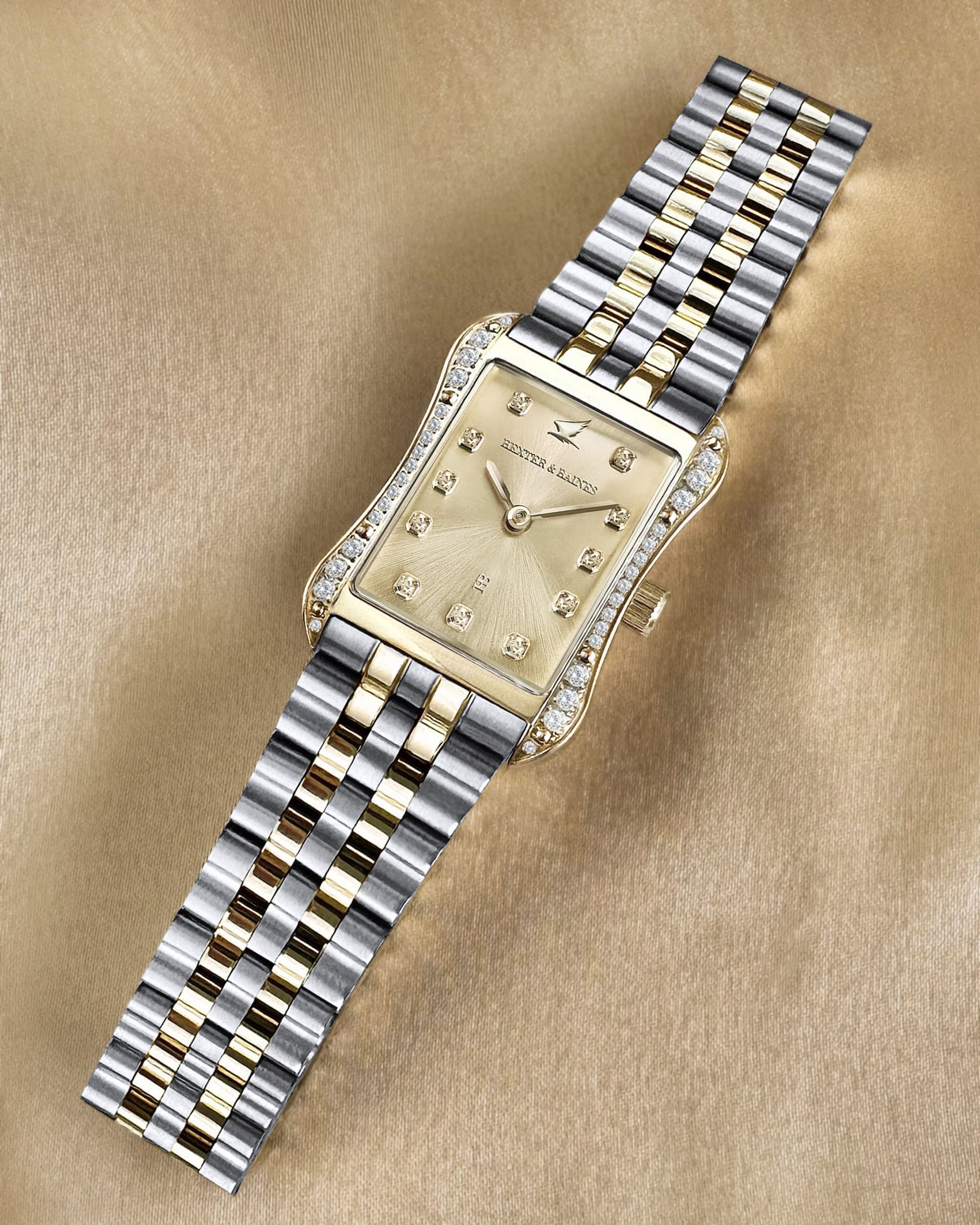 H&B Cronvas Pavé, Gold & Silver, Gold Sunray - Hexter & Baines - US