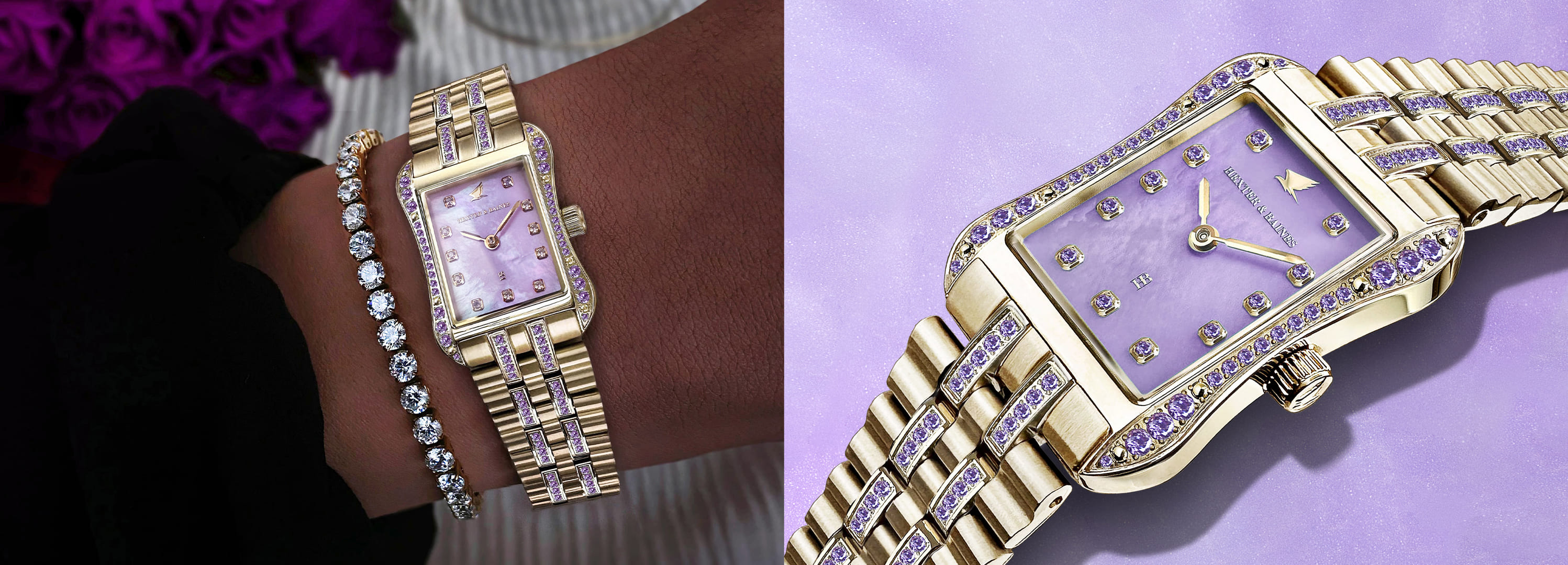 H&B Cronvas Duo, Lavender & Gold - Hexter & Baines - US