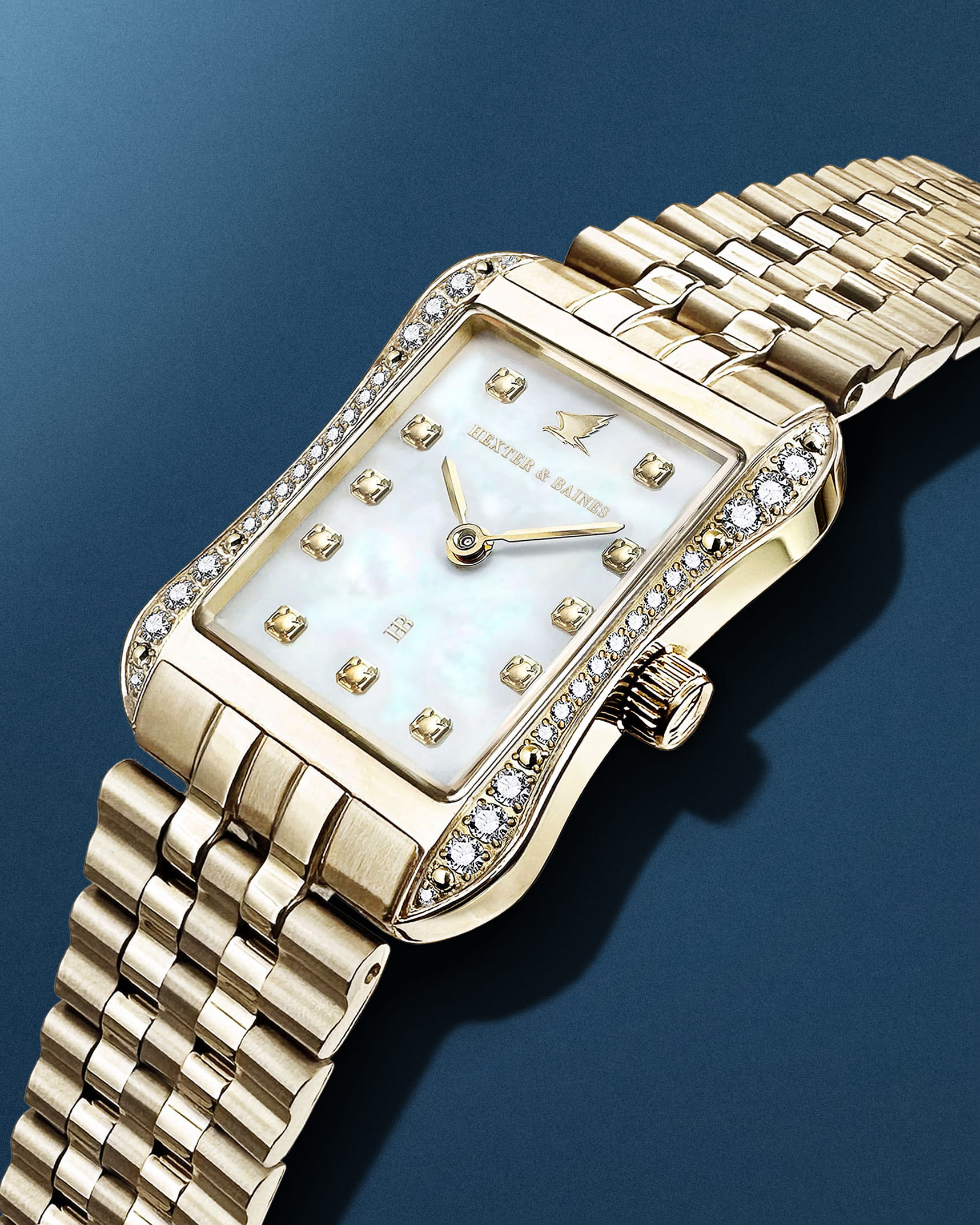 H&B Cronvas Pavé, Gold & Pearl - Hexter & Baines - US