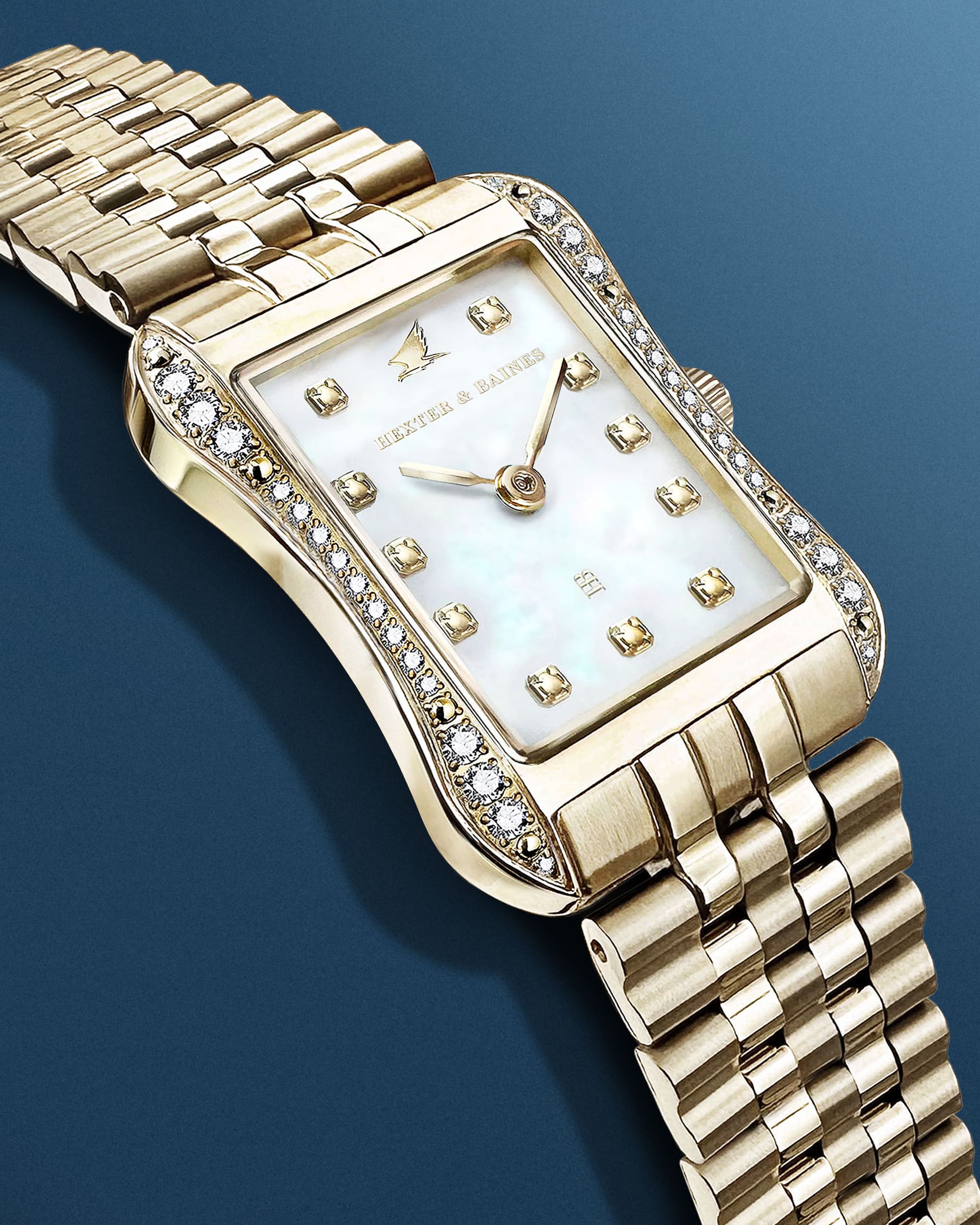 H&B Cronvas Pavé, Gold & Pearl - Hexter & Baines - US