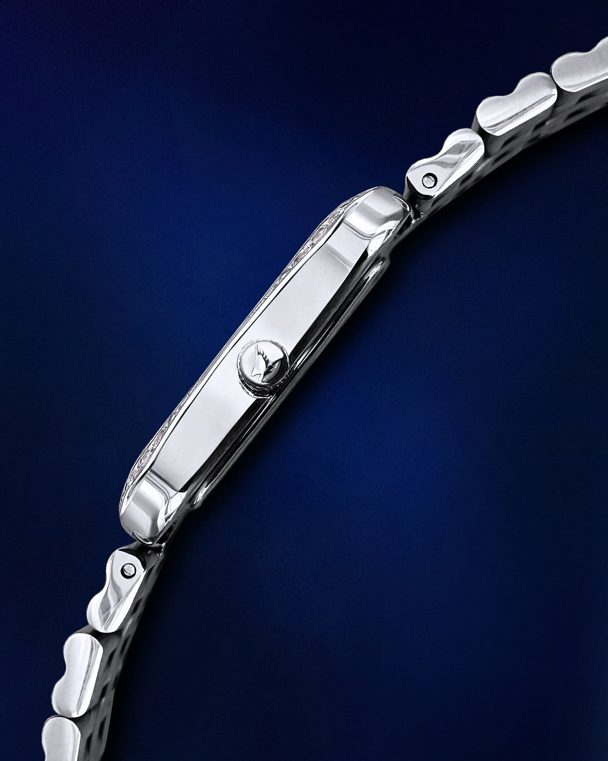 H&B Cronvas Pavé, Silver & Blue - Hexter & Baines