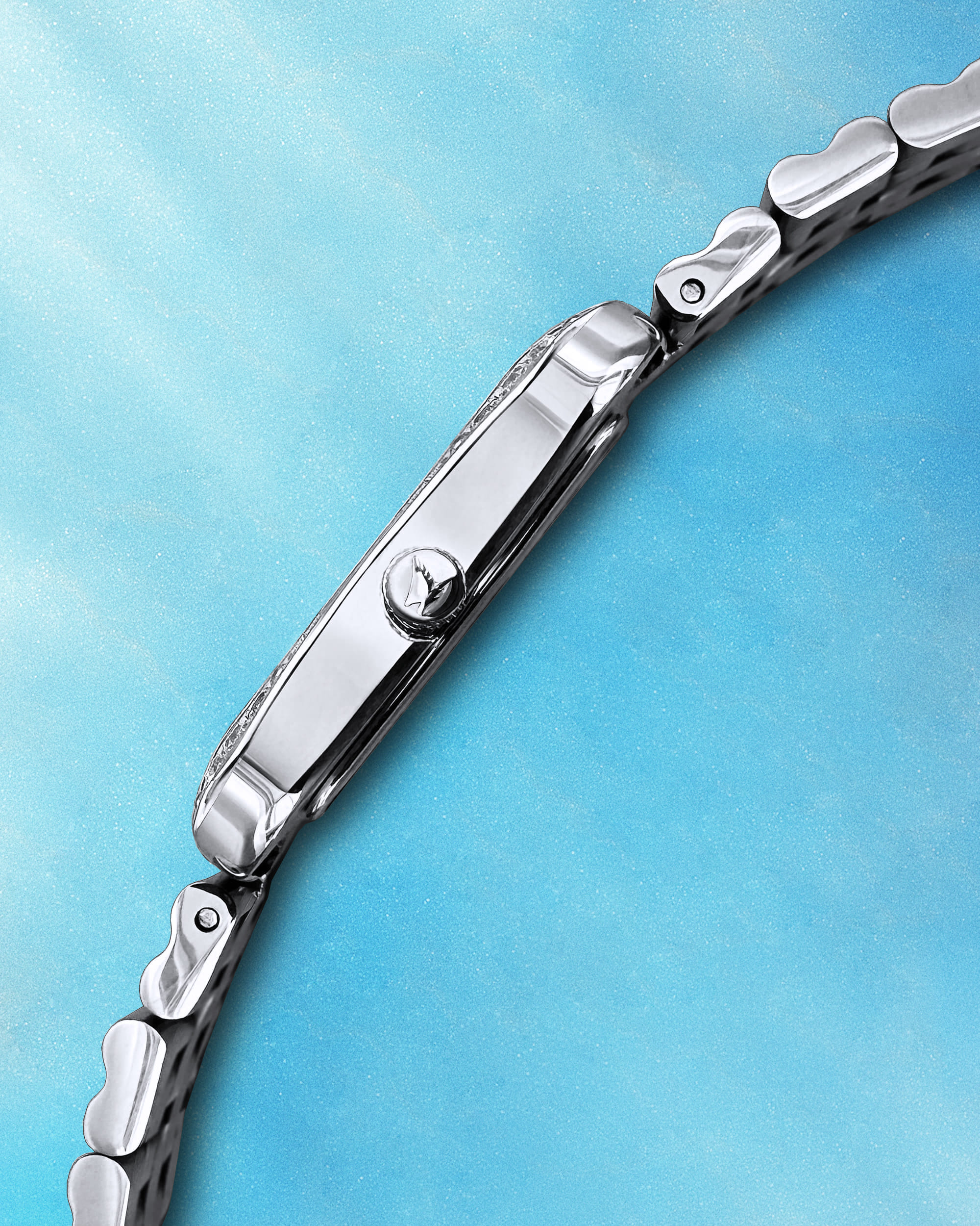 H&B Cronvas Pavé, Silver & Blue Pearl - Hexter & Baines - US