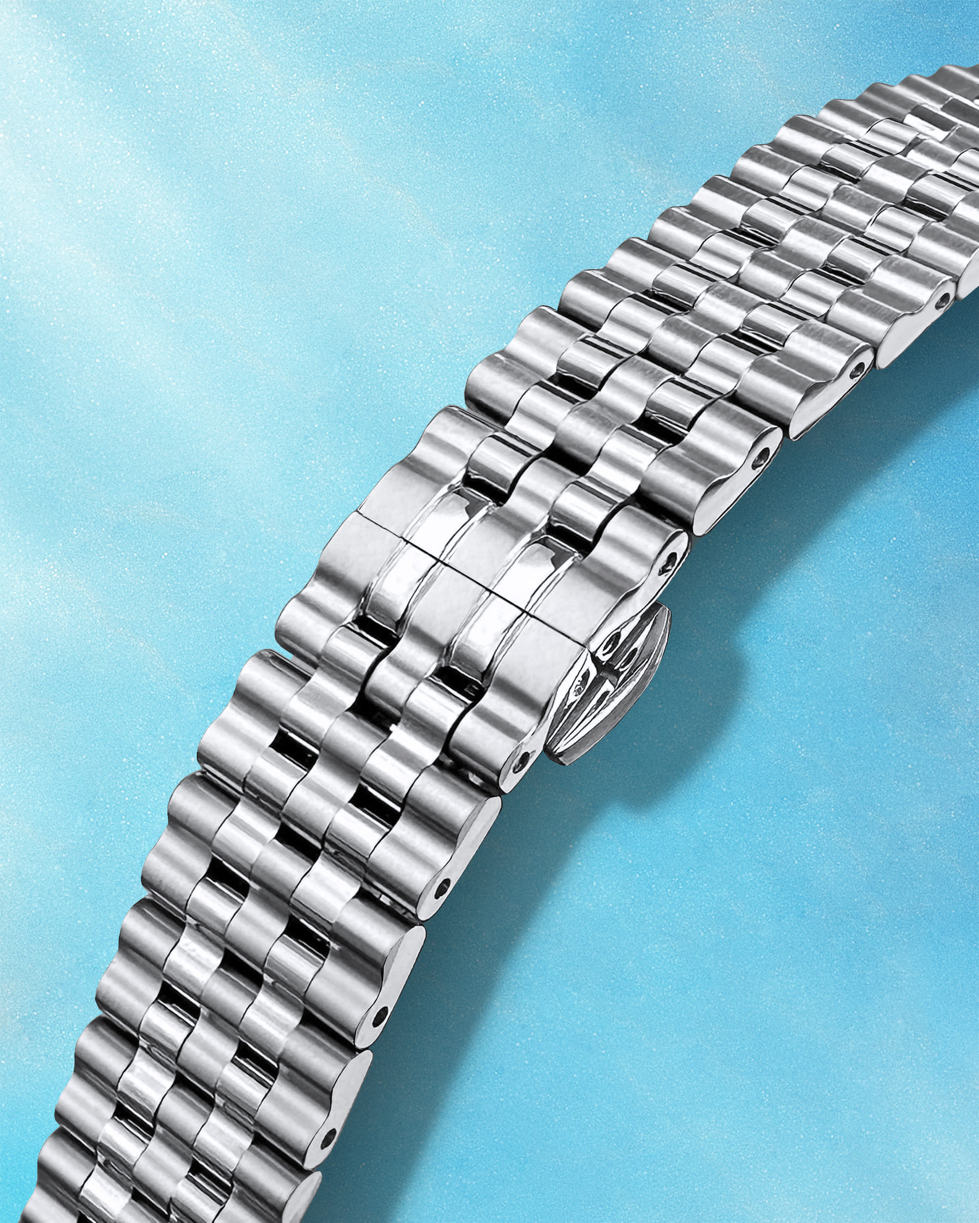 H&B Cronvas Pavé, Silver & Blue Pearl - Hexter & Baines - US