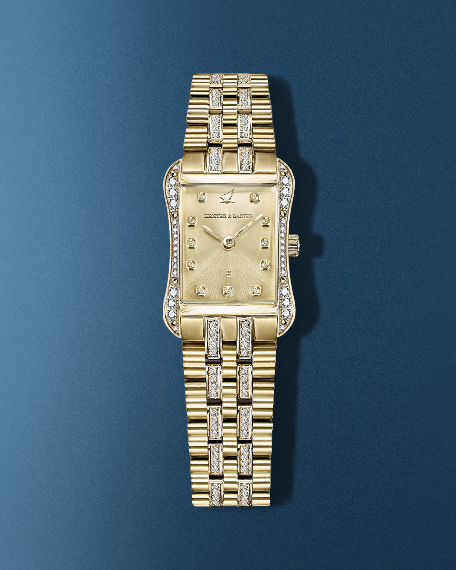 H&B Cronvas Duo Pavé, Gold Sunray - Hexter & Baines