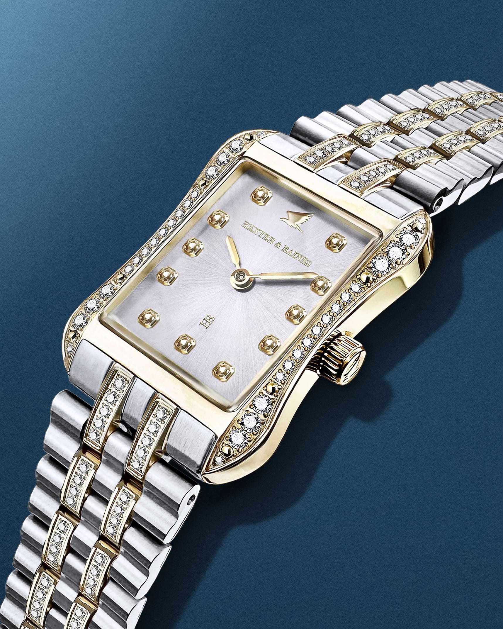 H&B Cronvas Duo Pavé, Gold & Silver - Hexter & Baines