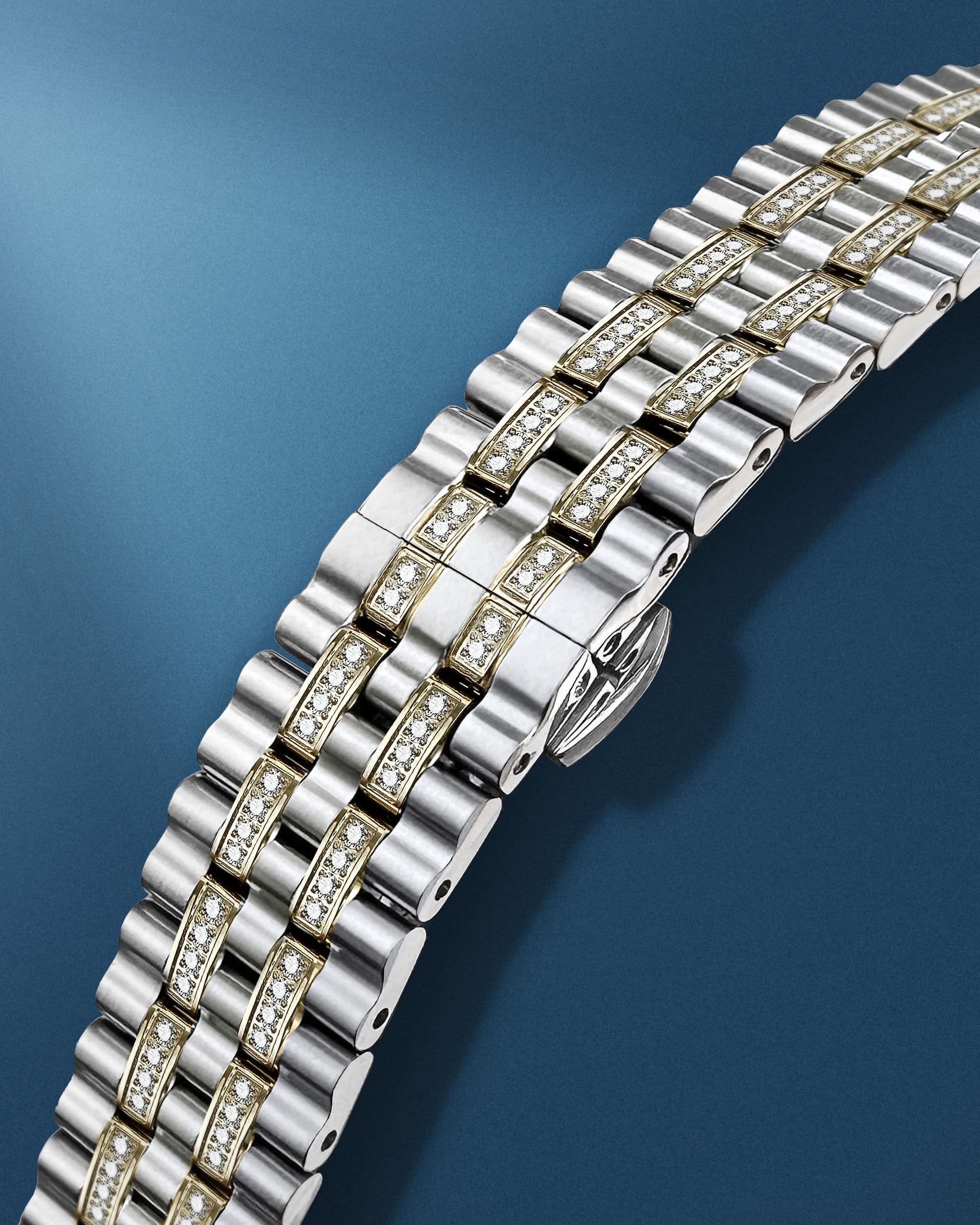 H&B Cronvas Duo Pavé, Gold & Silver - Hexter & Baines