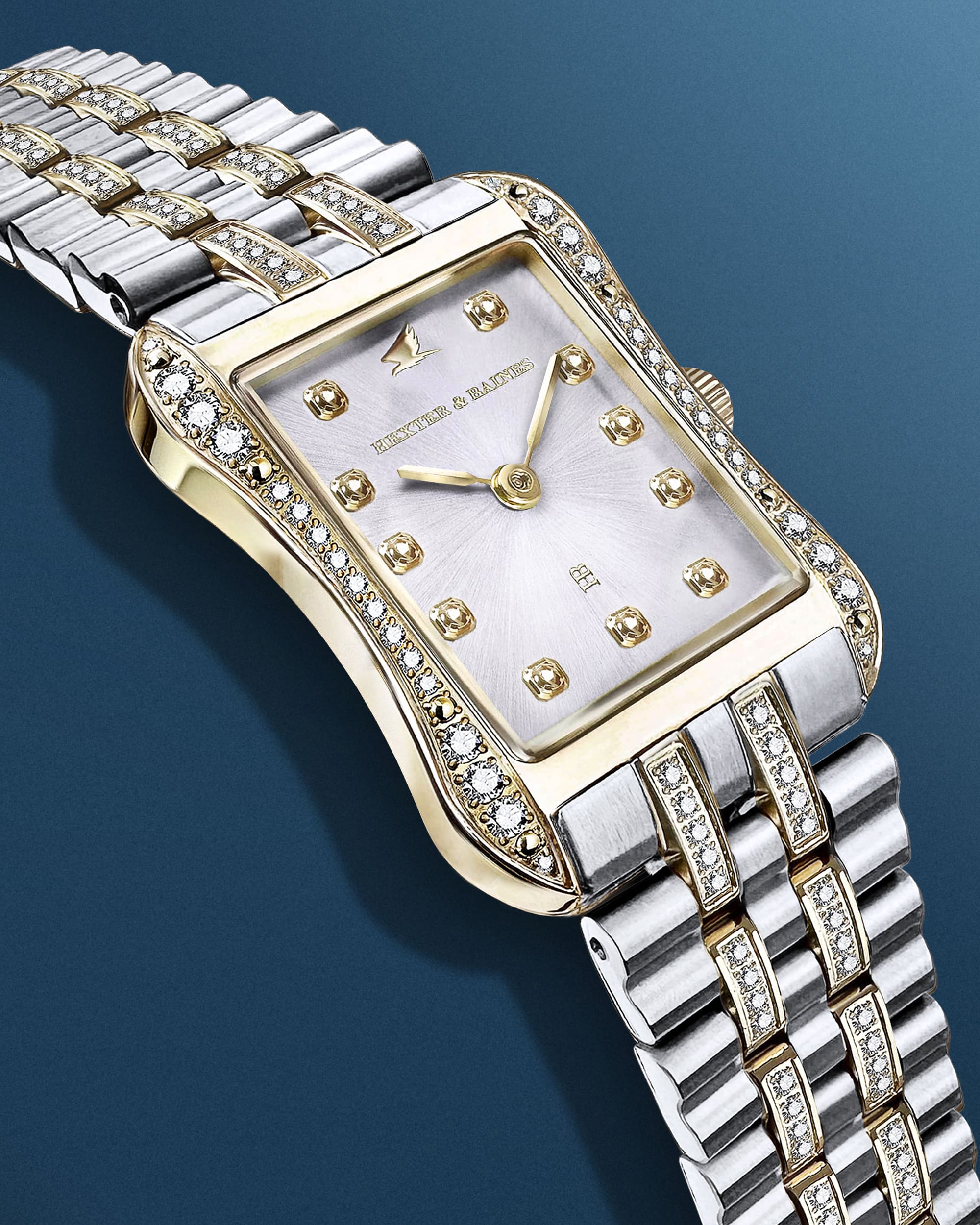 H&B Cronvas Duo Pavé, Gold & Silver - Hexter & Baines
