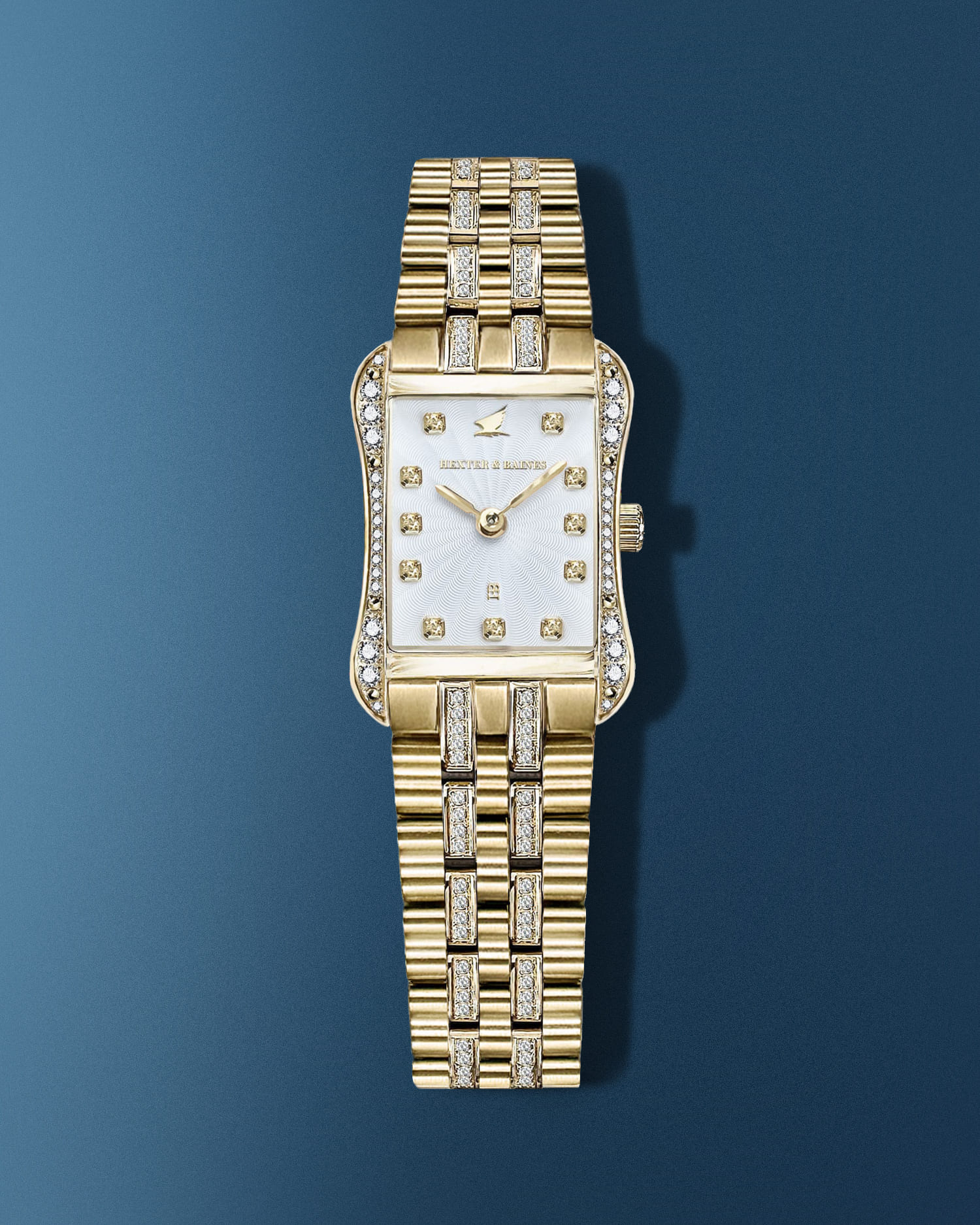 H&B Cronvas Duo Pavé, Gold & White - Hexter & Baines