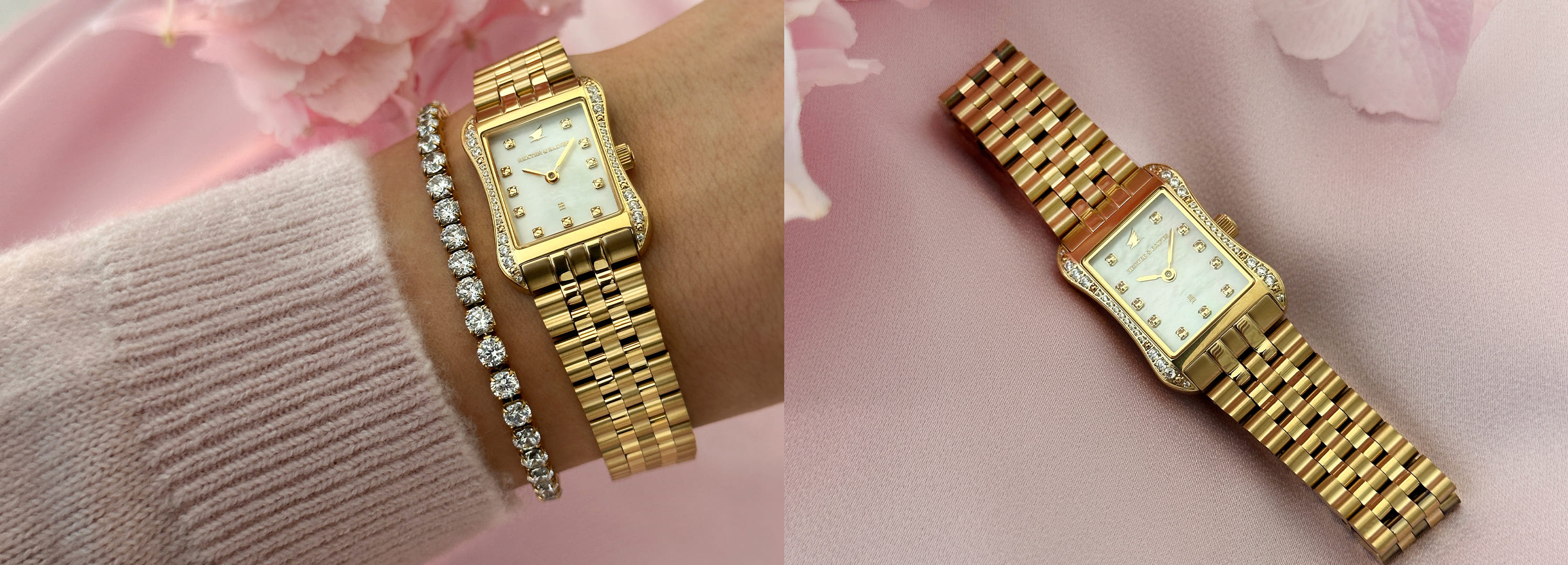 H&B Cronvas Pavé, Gold & Pearl - Hexter & Baines