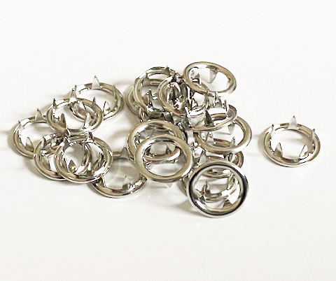 Snap-on button ring Silvercoloured - 3exters store