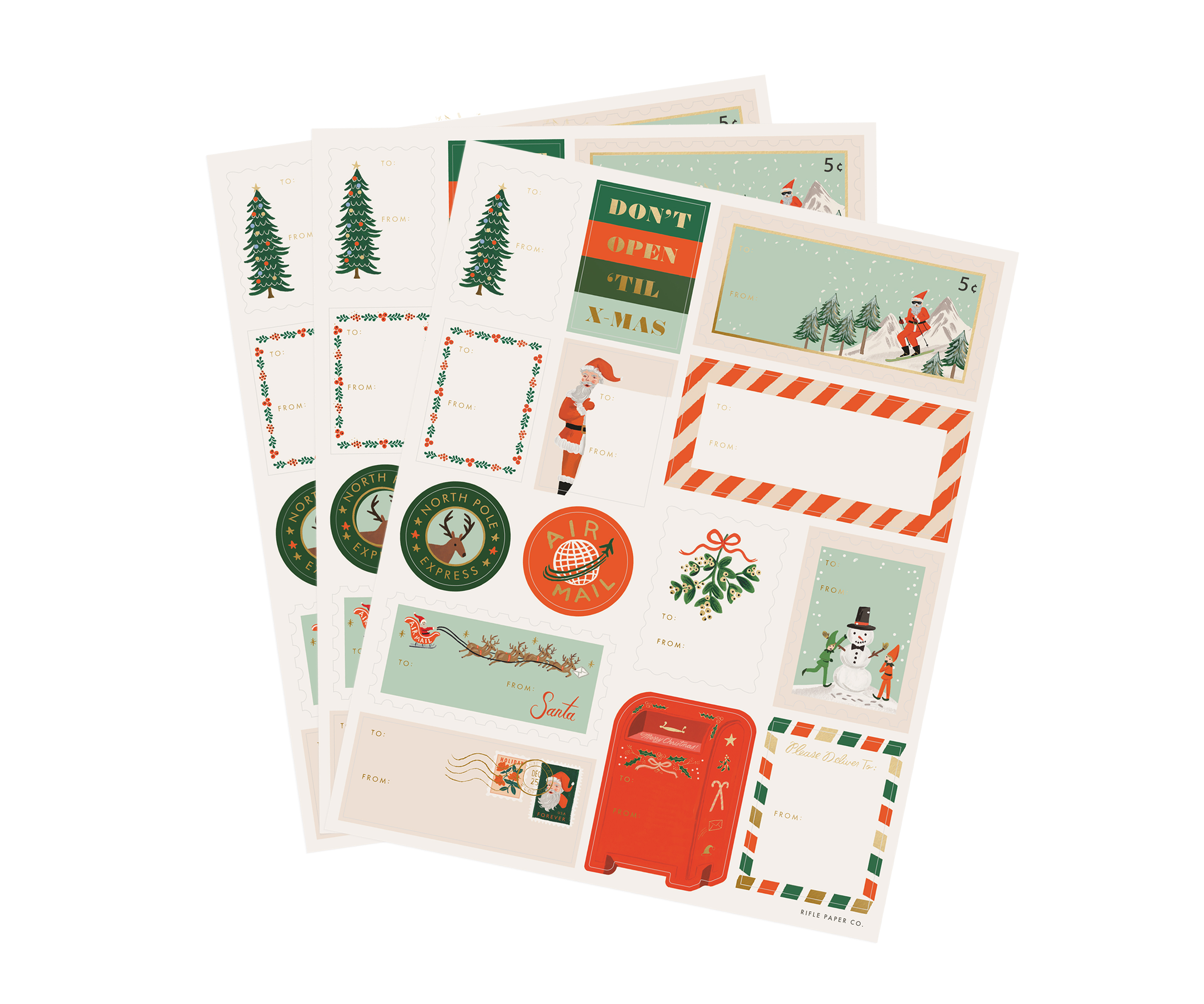 SantaÂ´s Workshop Stickers & Labels - Riflepaperco.se