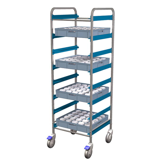 Transportvagn för diskbackar 460x460 mm - Restaurang & Kökskompaniet