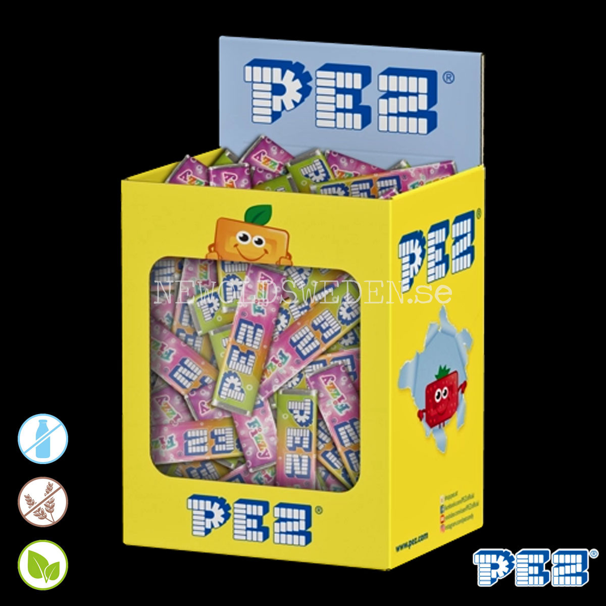 PEZ Bulk Pack FIZZY MIX (100 pcs) - Bäst före: 2026-11-30 - NEWOLDSWEDEN.se