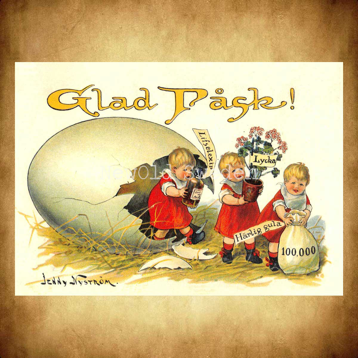 Glad Påsk - Jenny Nyström - 950 - NEWOLDSWEDEN.se