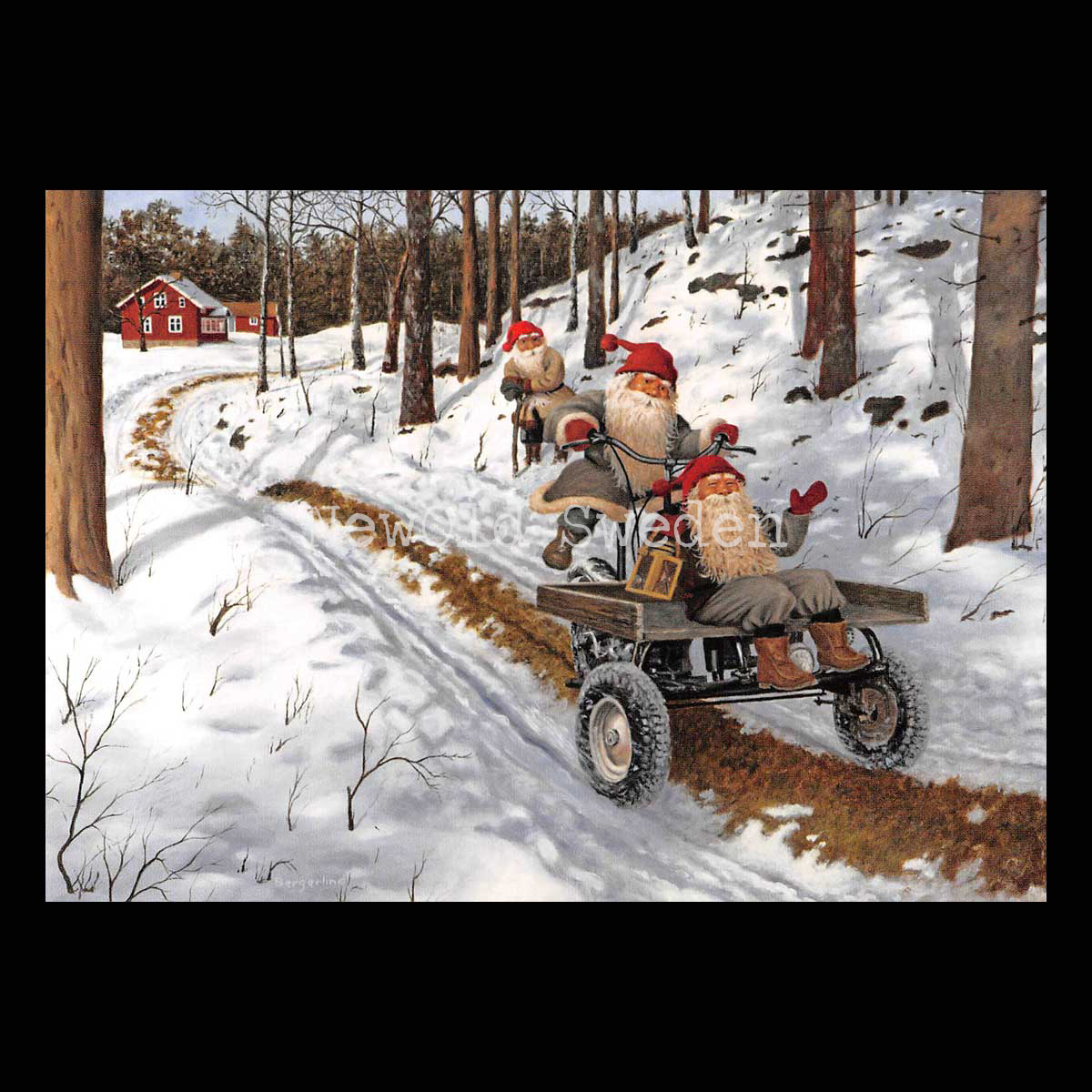 Tomte-Flak-Rally Vykort 573 Jan Bergerlind - 908 - NEWOLDSWEDEN.se