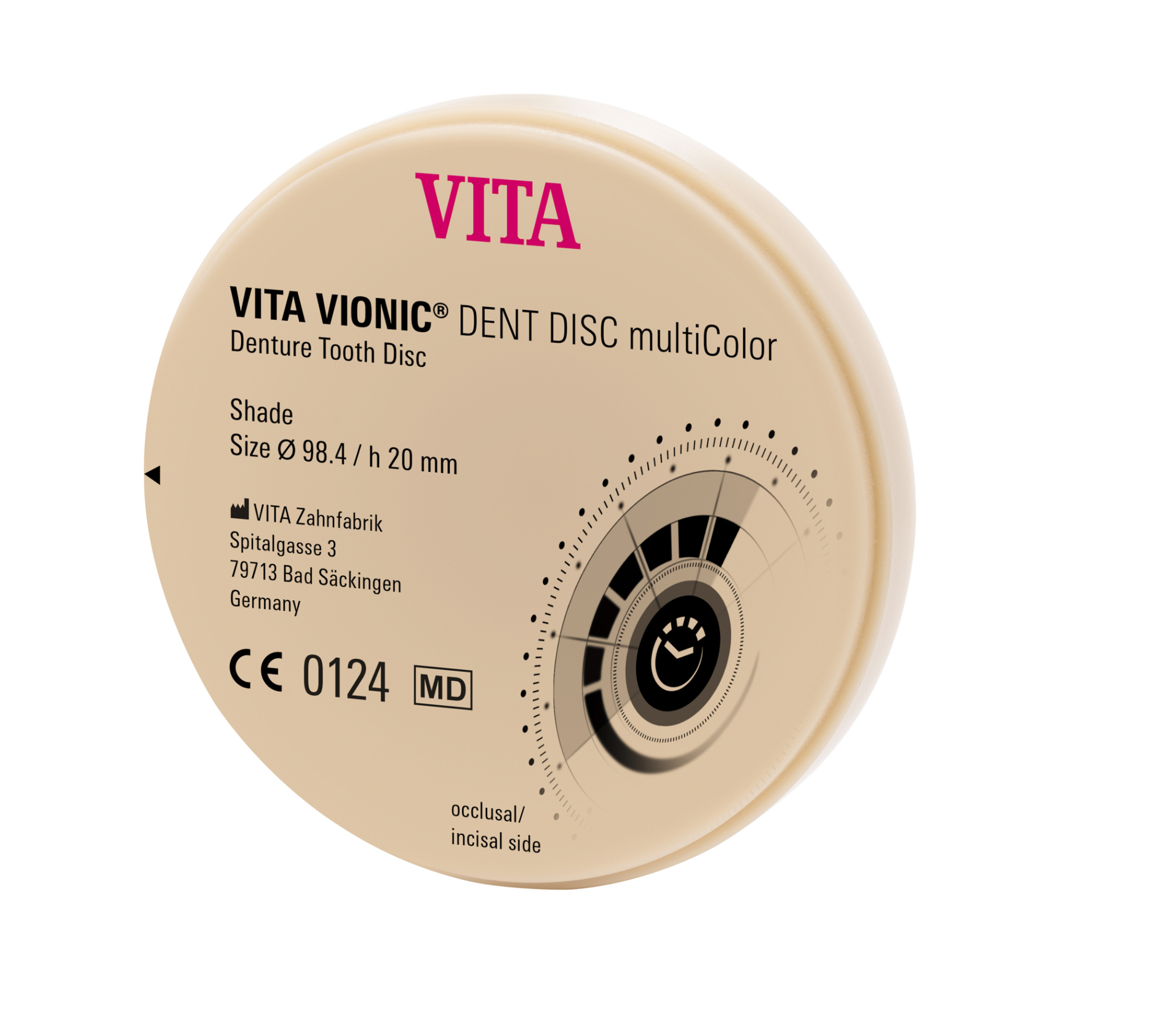 VITA VIONIC DENT DISC multiColor, A3 98.4 x h 20 mm, 1 pc. - Denthouse AB