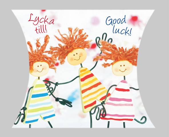 Gaveæske, Lycka till! Good luck! (S-KS034) - KIDEK