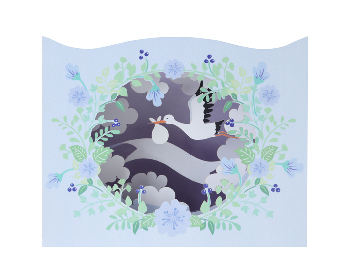 3D-kort, Flyvende stork (SE0431) - KIDEK