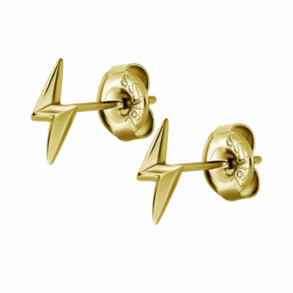 Örhänge - blixtar - 18K guld PVD - indiapiercing.se