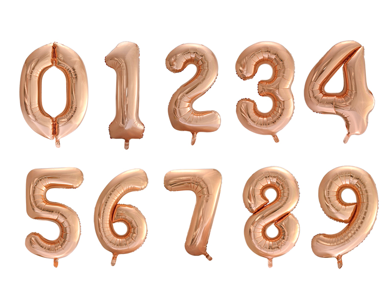 Number Balloons Rosegold (86 cm)