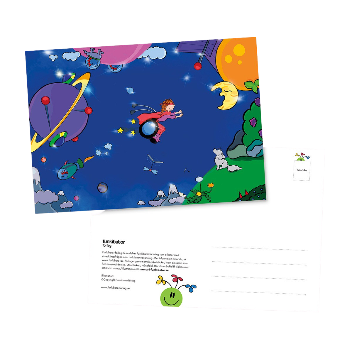 Vykort Rymden flera storlekar - Funkibator förlag