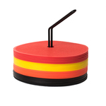 Platta koner 6-Pack Olika Färger 15cm /dm , Ex Hållare - Tejpgross.se