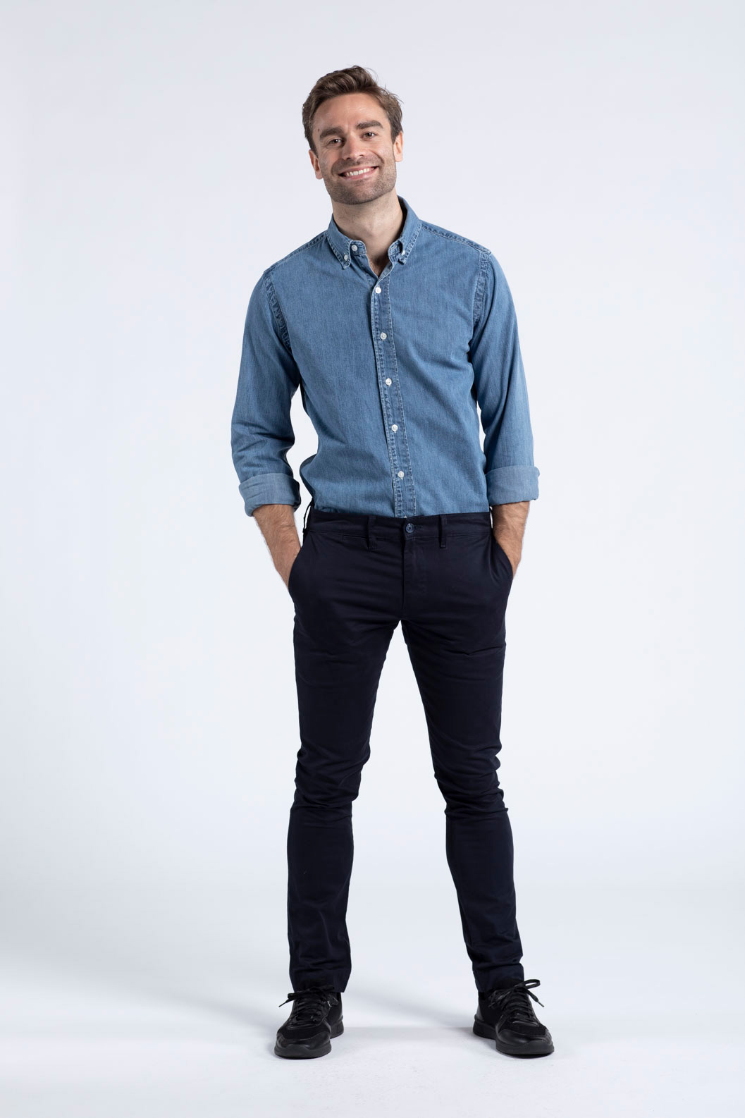 Denim Shirt Sam Blue - ROUND HILL