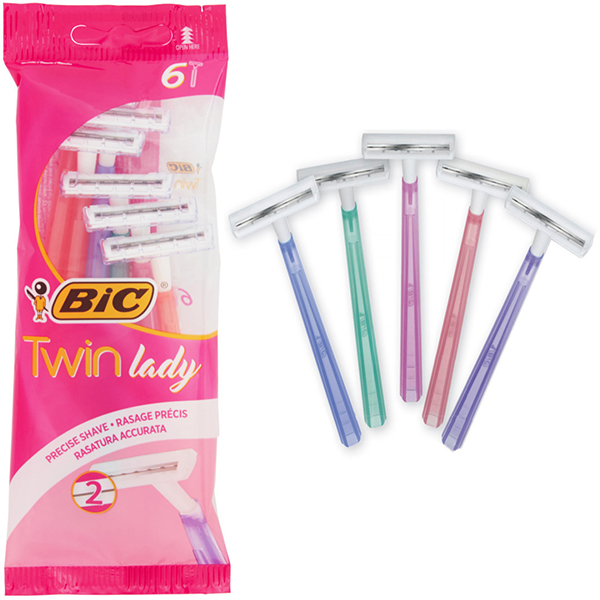 BIC, twin Lady Disposable Razors, 6-pack, Rakhyvlar - Grekisk Livs