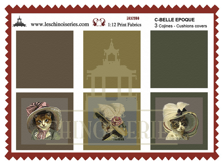 Epoque - cushions kit from Les Chinoiseries - Miniatyrskatt AB