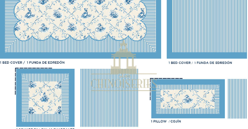 Bäddset beatrix - kit att sy från Les Chinoiseries - Miniatyrskatt AB