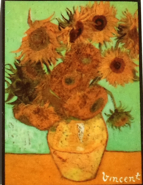 Picture , Van Gogh, sunflowers - Miniatyrskatt AB