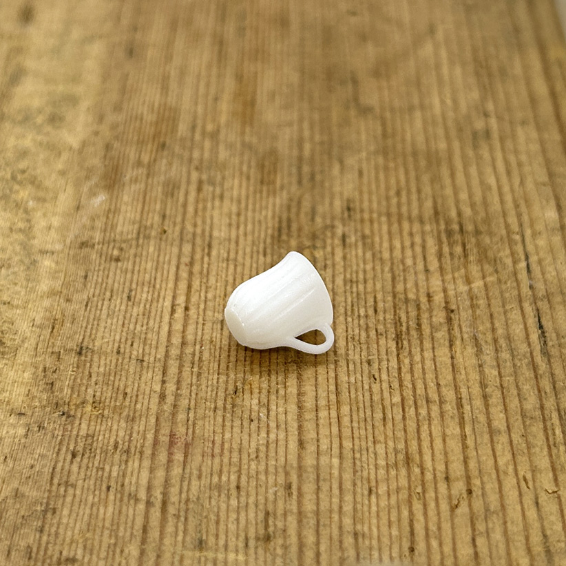 Kaffekopp "randig" från mormors docksåp - Miniatyrskatt AB