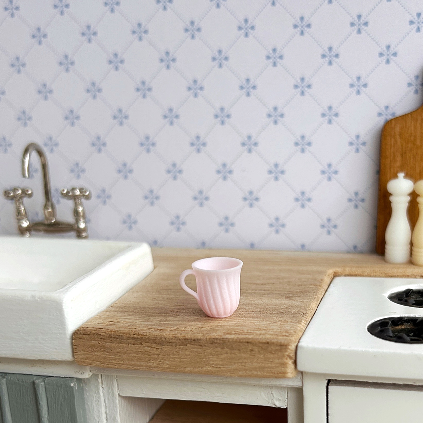 Kaffekopp "randig" från mormors docksåp - Miniatyrskatt AB