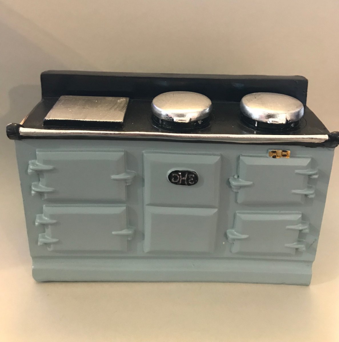 Light blue, big AGA-style Stove - Miniatyrskatt AB