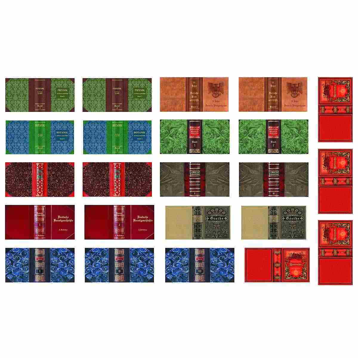 45 ANTIQUARIAN BOOK COVERS - kit - Miniatyrskatt AB