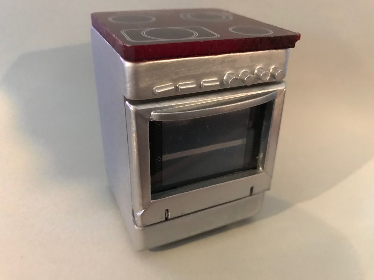Silver Hob Cooker Unit - Miniatyrskatt AB