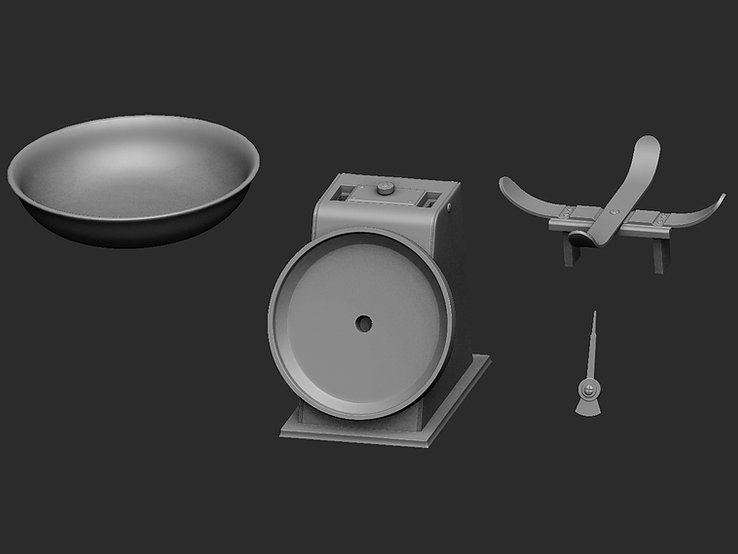 Unpainted 12th scale Small weighing scales - kit from Alison Davies ...