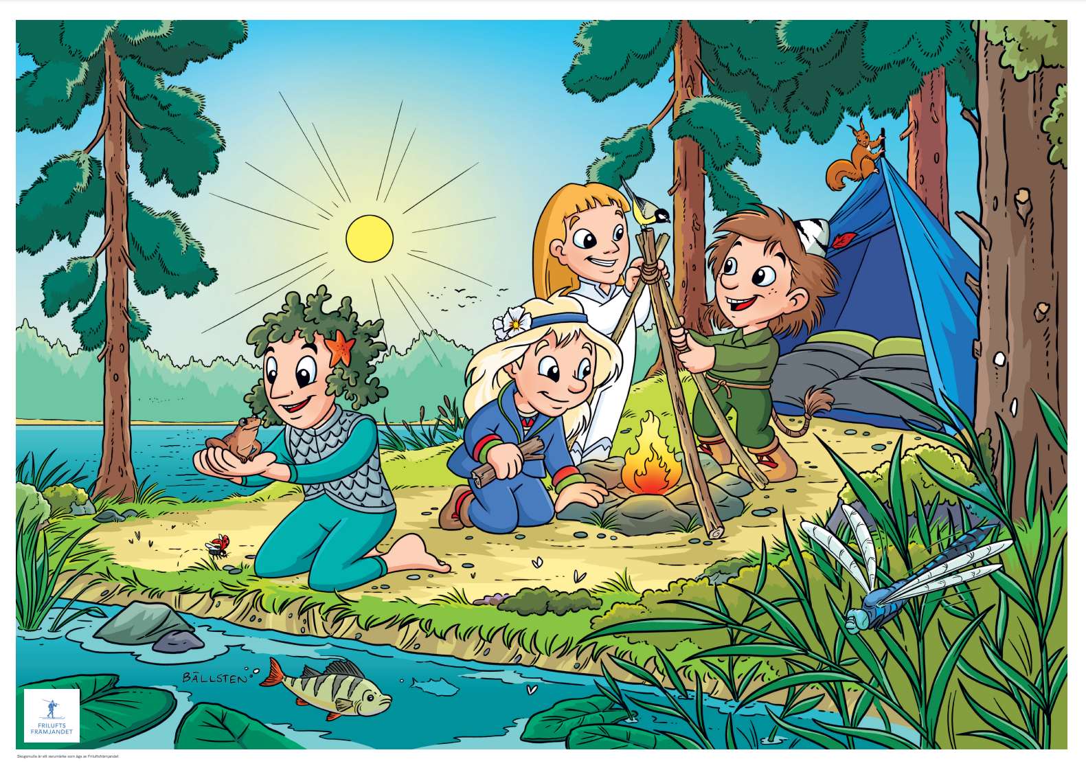 Sommaraffisch med Skogsmulle och hans vänner - Friluftsfrämjandet’s butik