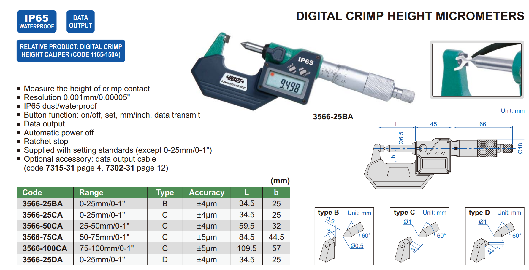Digital micrometer for crimp height measurement - Calotec AB