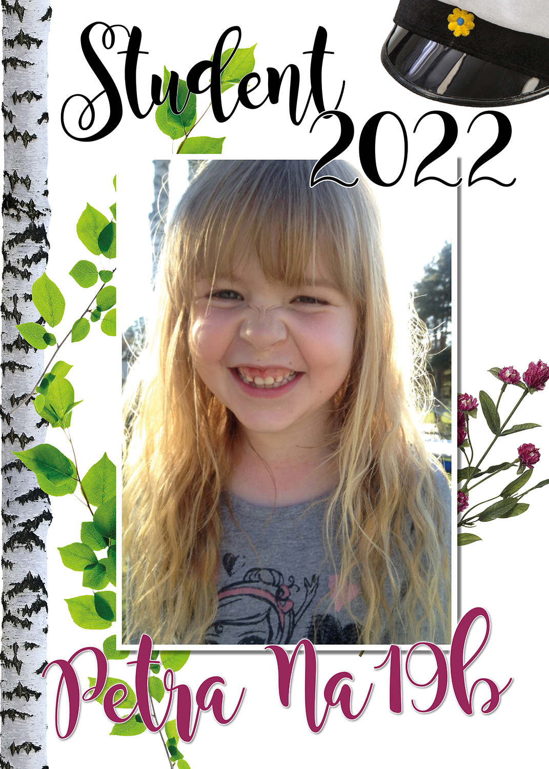 Student sign Birch - portrattdesign.com